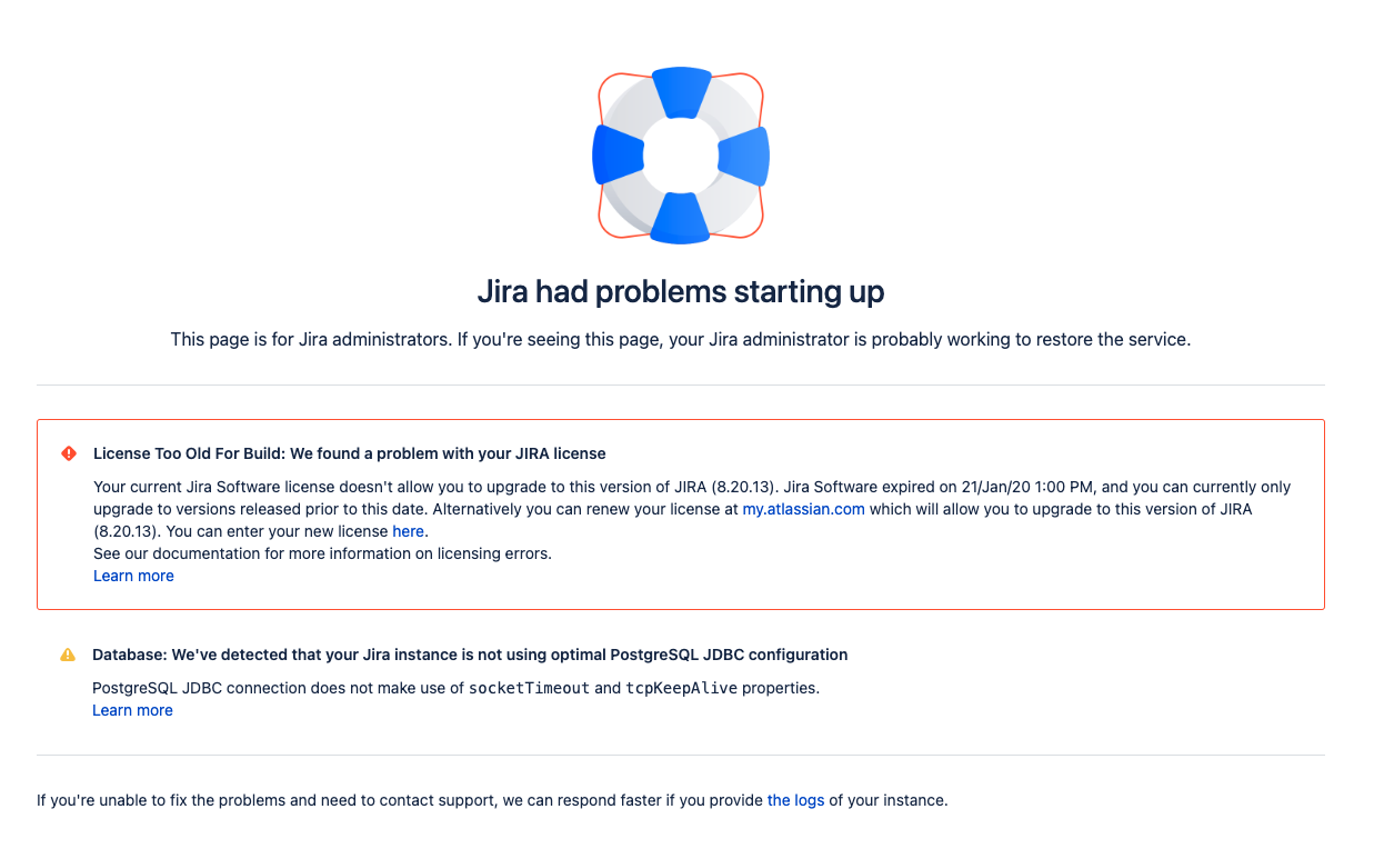 Solved: We are unable to upgrade jira software version fro...