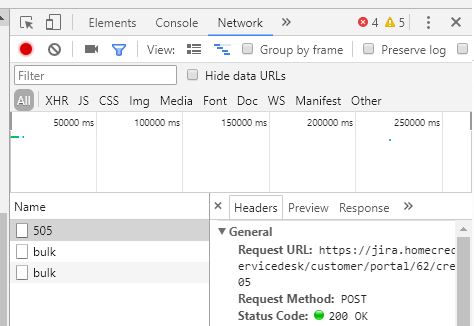 JIRA service desk, error screen that issue wasn't ...