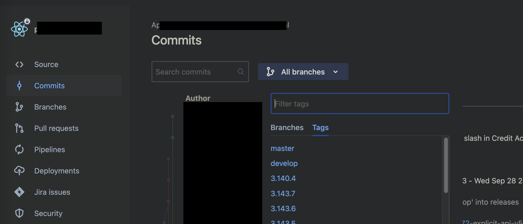 Bitbucket UI Displaying Certain Branches as Tags