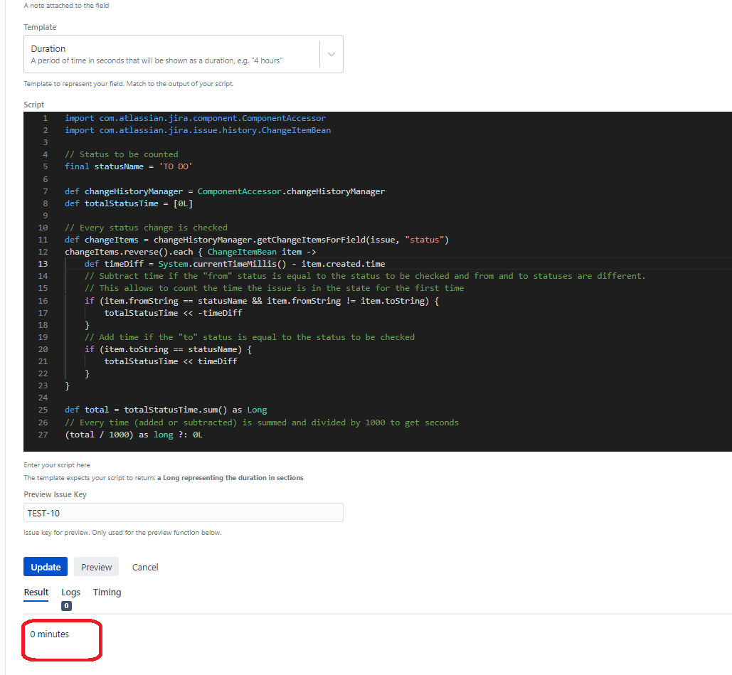 Why "Extract time in status" with Adaptavist not w...