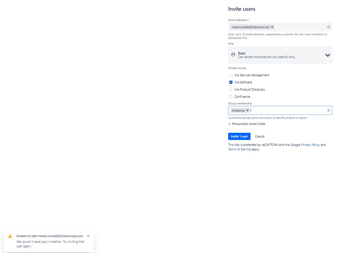 Solved: Unable to add a user to Jira