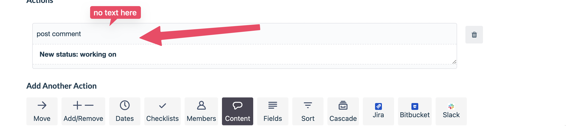 [Butler] Post commant action results in CANT_PARSE...