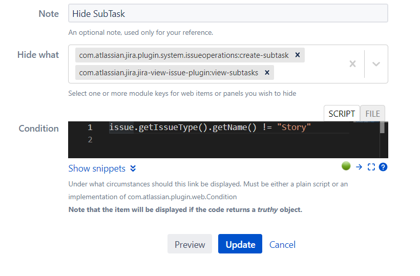 How Can We Disable Create Sub Task Option From M 9112