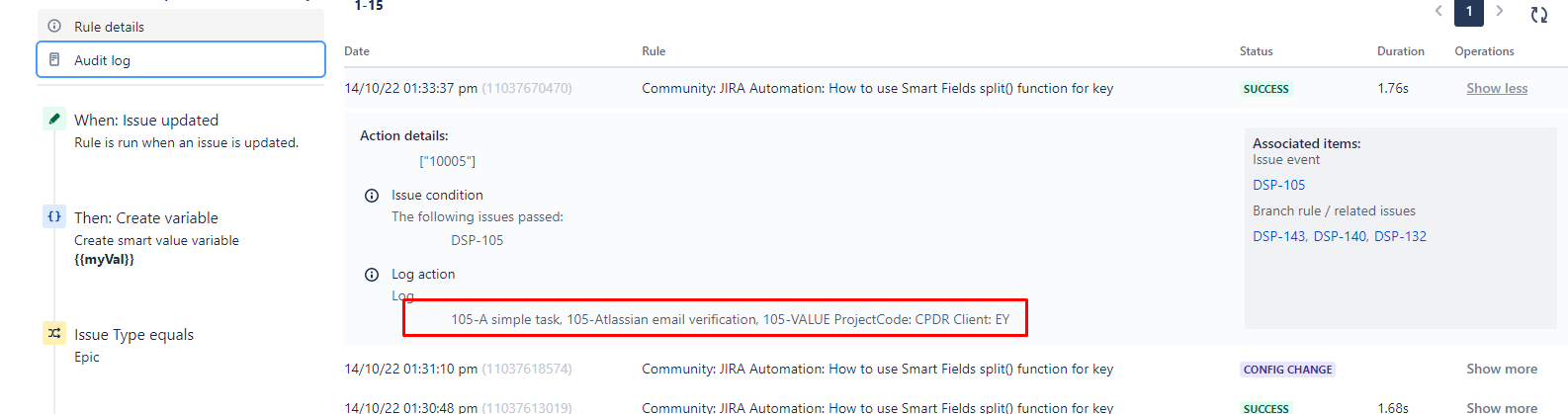 Solved: JIRA Automation: How to use Smart Fields split() f...