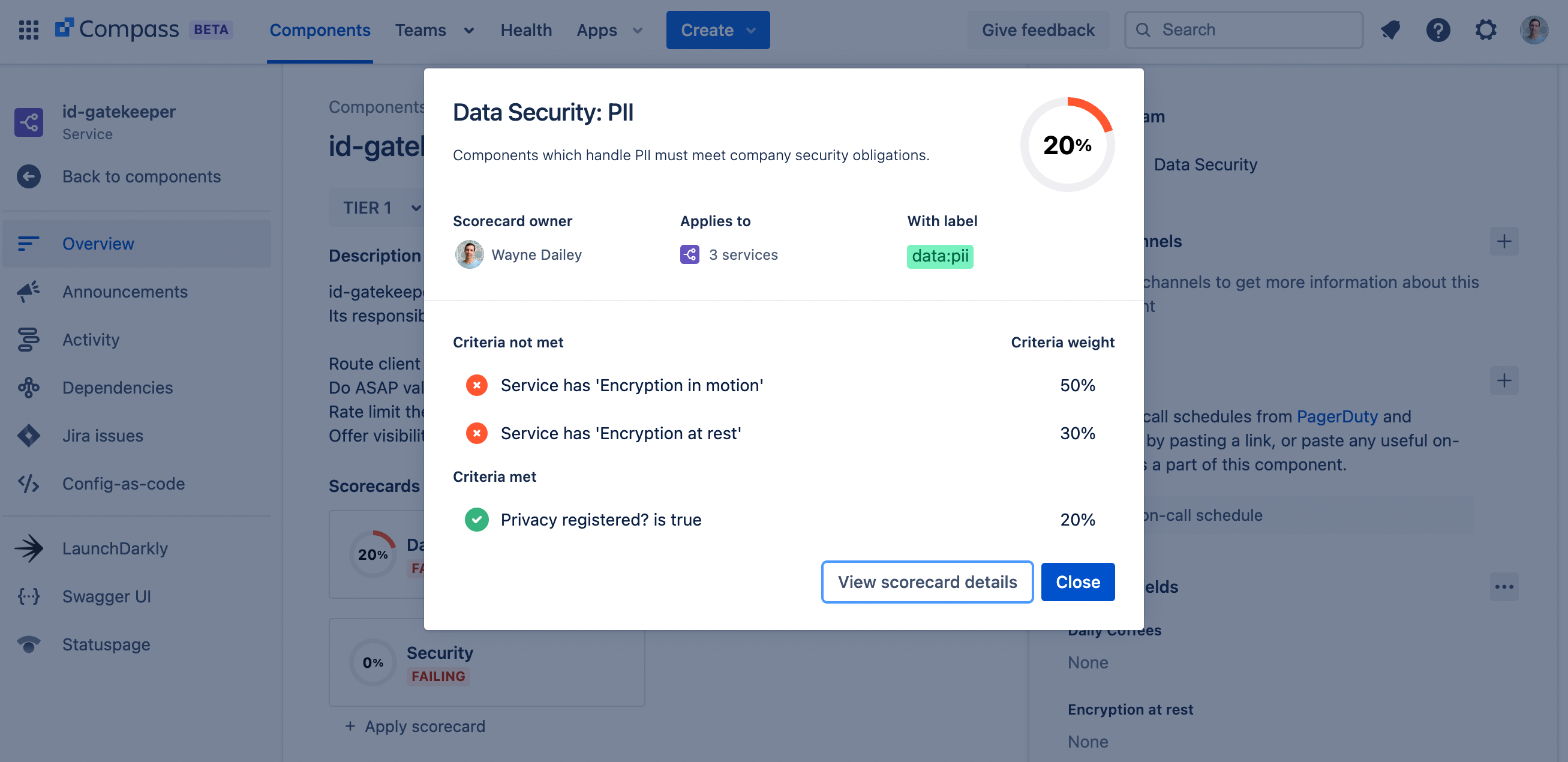 Custom fields in scorecards use case