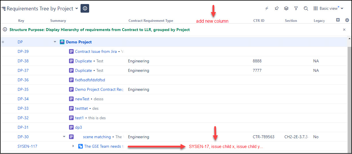 Solved: Display child issue in structure in the same line