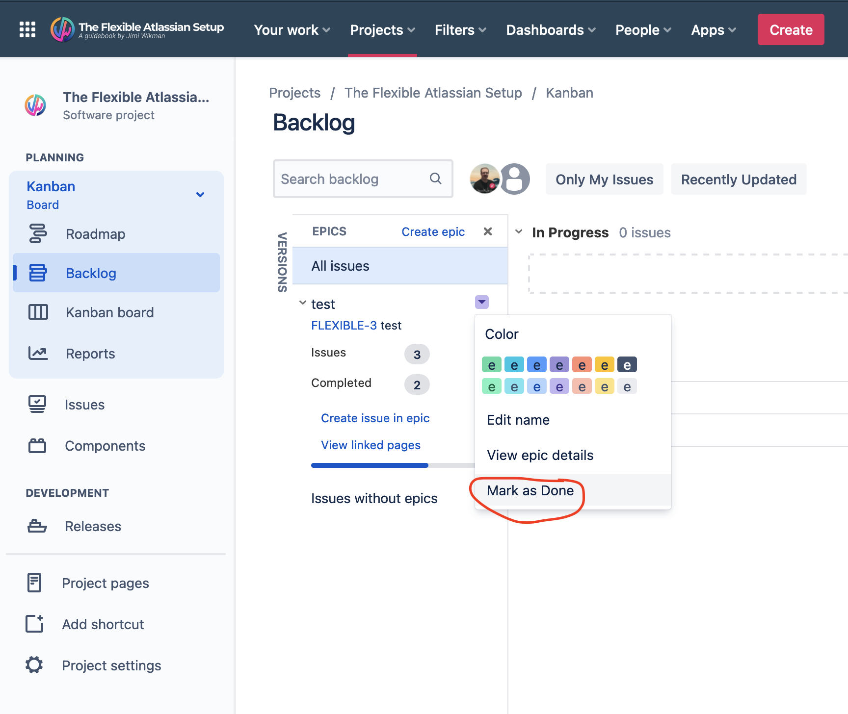 Kanban Backlog Epic Panel - Hide completed Epics?