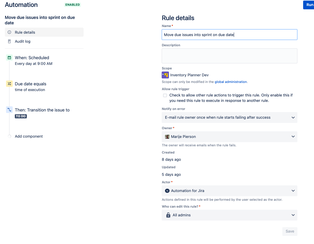 Solved: Automation to move an issue into a sprint when rea...