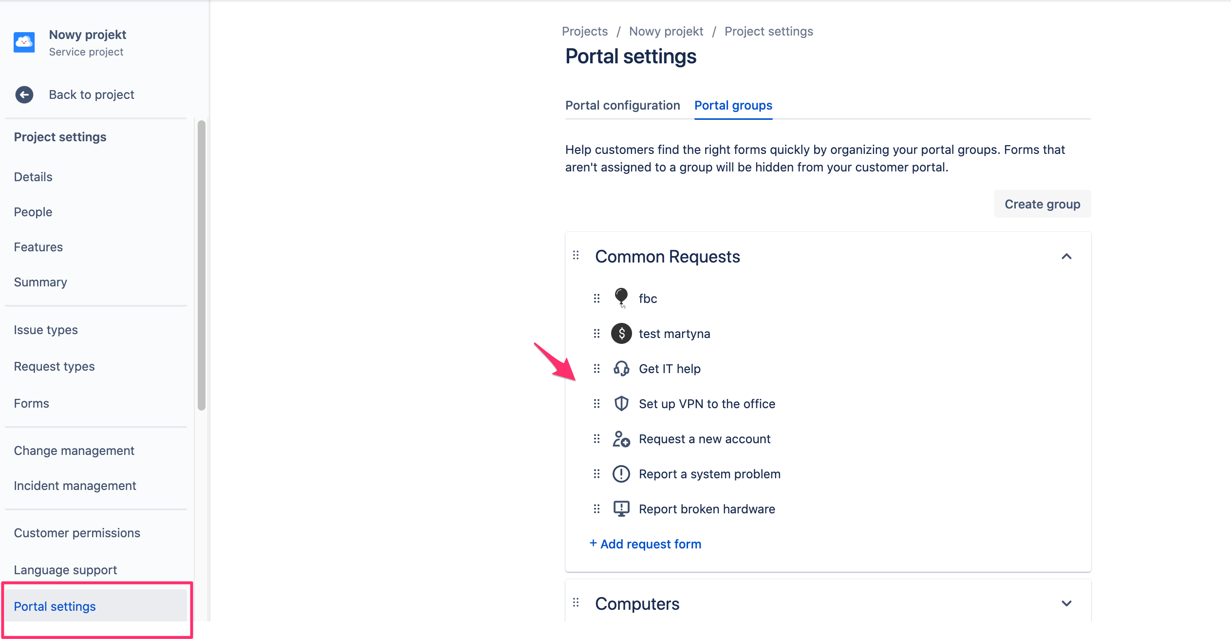 Solved: Change the order of issues on customer portal