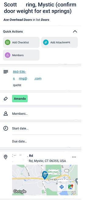 Searching cards in Trellis app