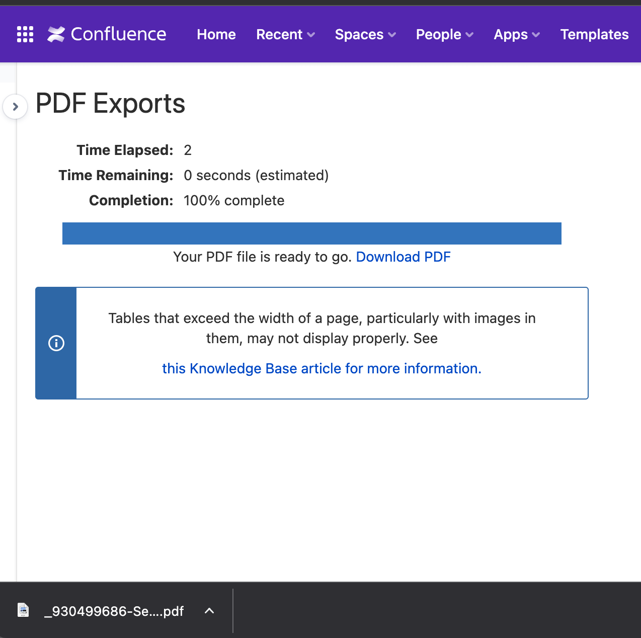 Confluence Cloud Export Wrong Pdf File With Error