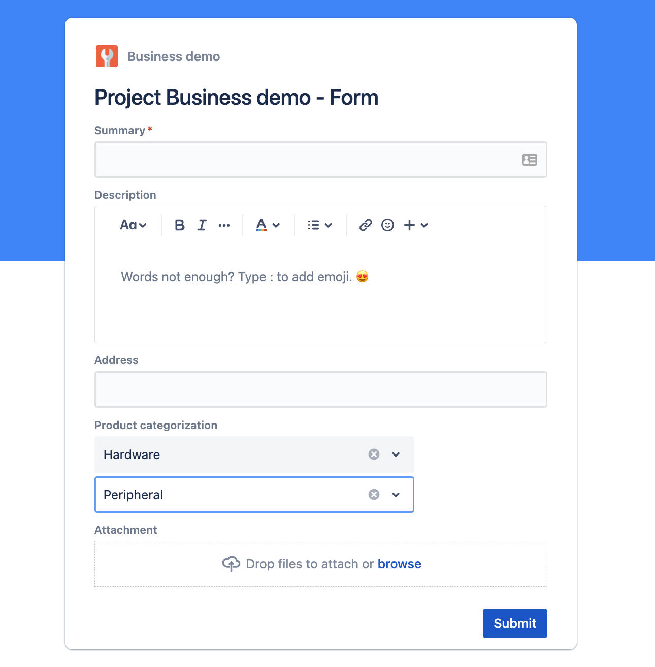 form with cascading select