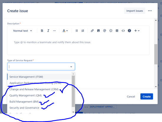 In JSM Service Request fulfillment as per the Type...