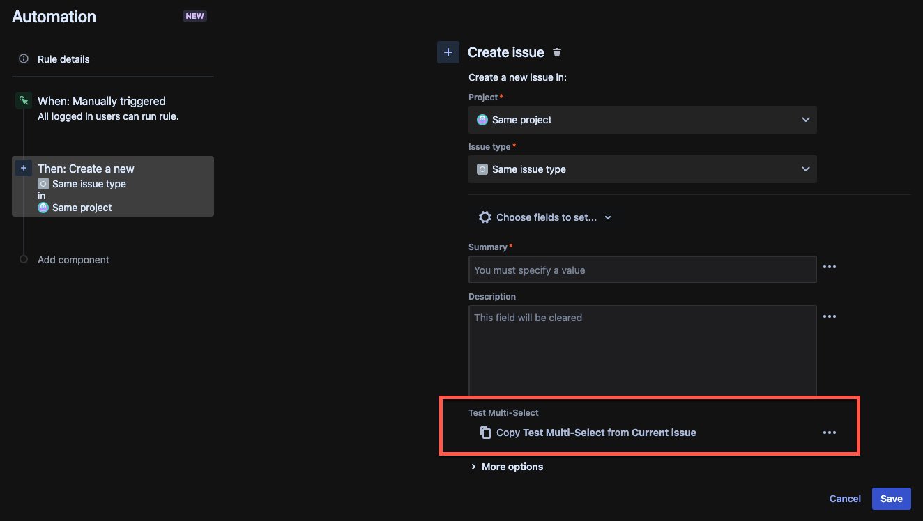 Solved: Copy value of multiple choice custom filed