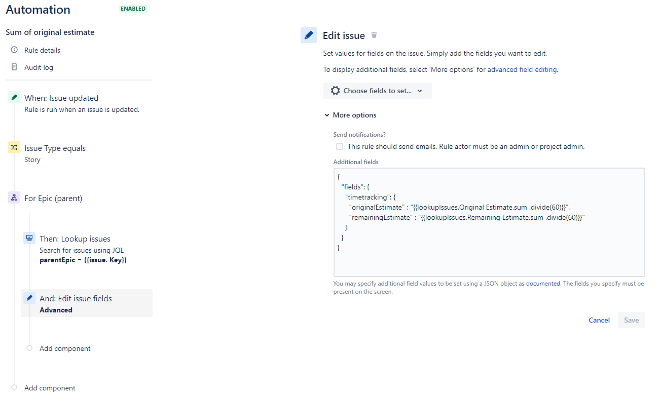 Calculate the sum of original estimates of all iss... - Atlassian Community