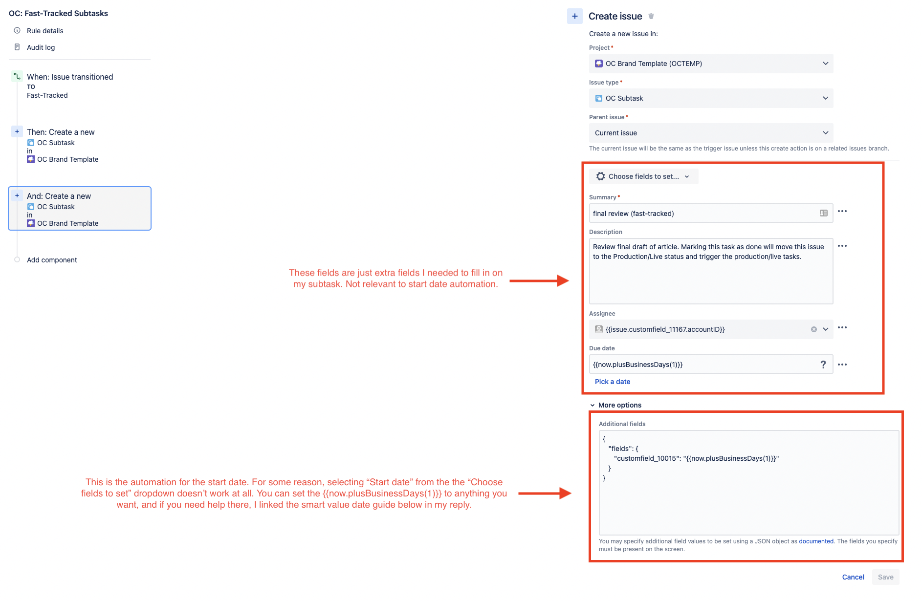 Solved: Start date won't automate (subtasks)