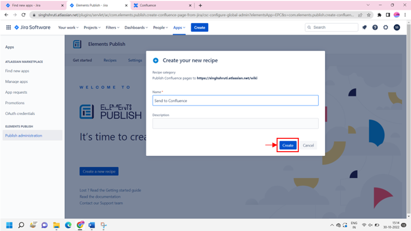 Elements Publish on confleunce