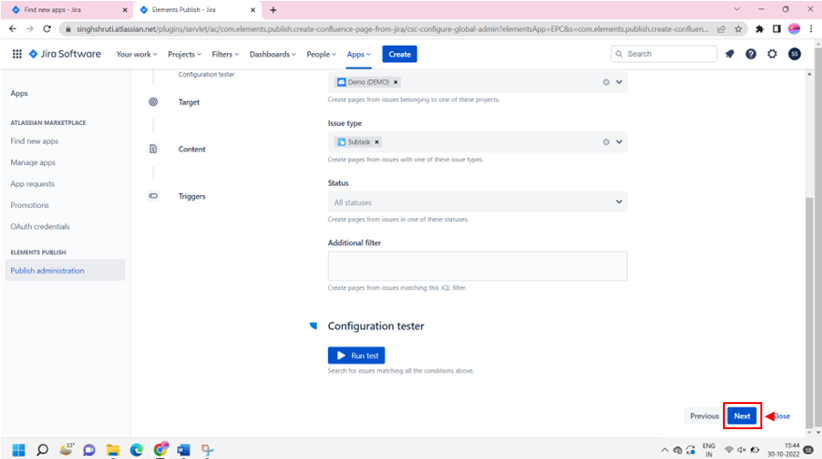 Elements Publish on confleunce