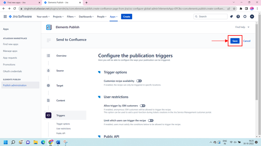 Elements Publish on confleunce