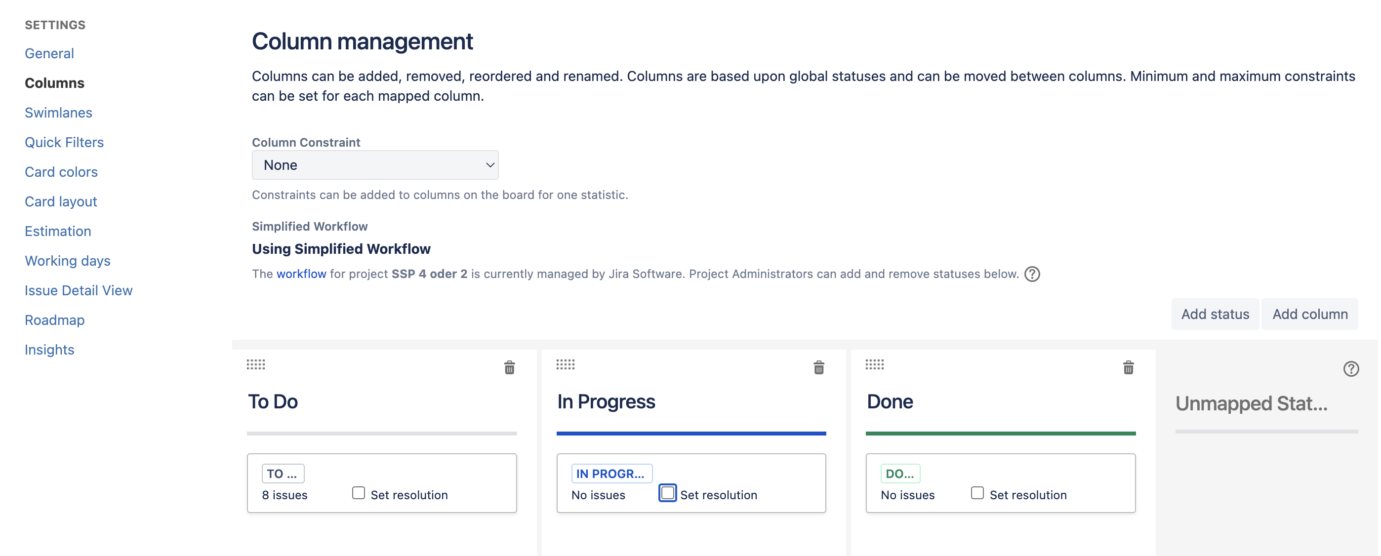How to manage the resolution field setting