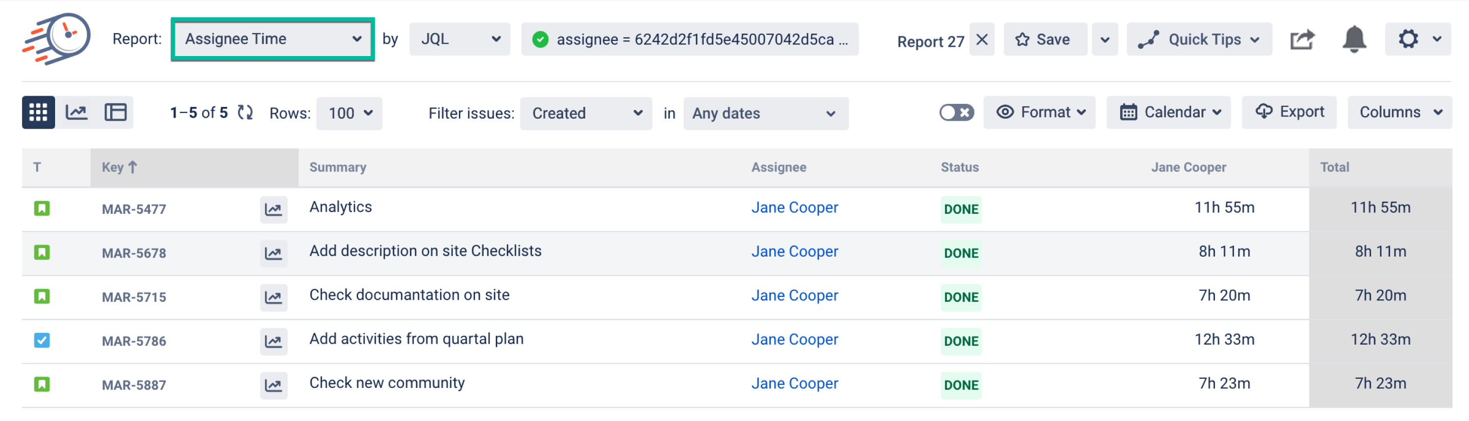 How to get time in status data on the Jira card la... - Atlassian Community