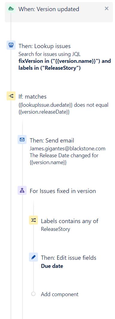 Solved: How to send email when release version date change...