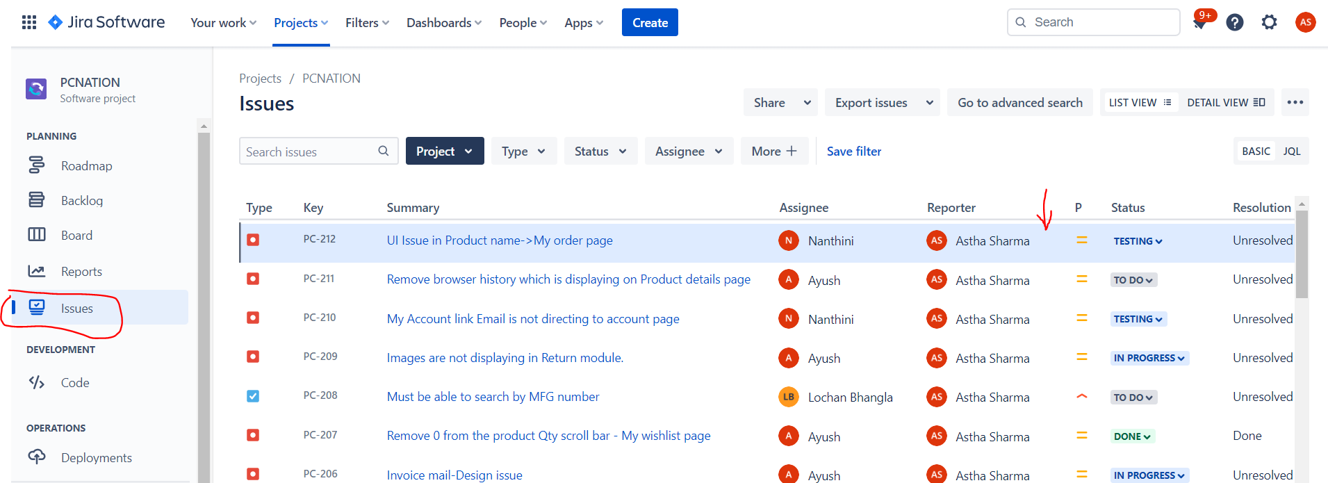 How can I add a column to my Default issues tab