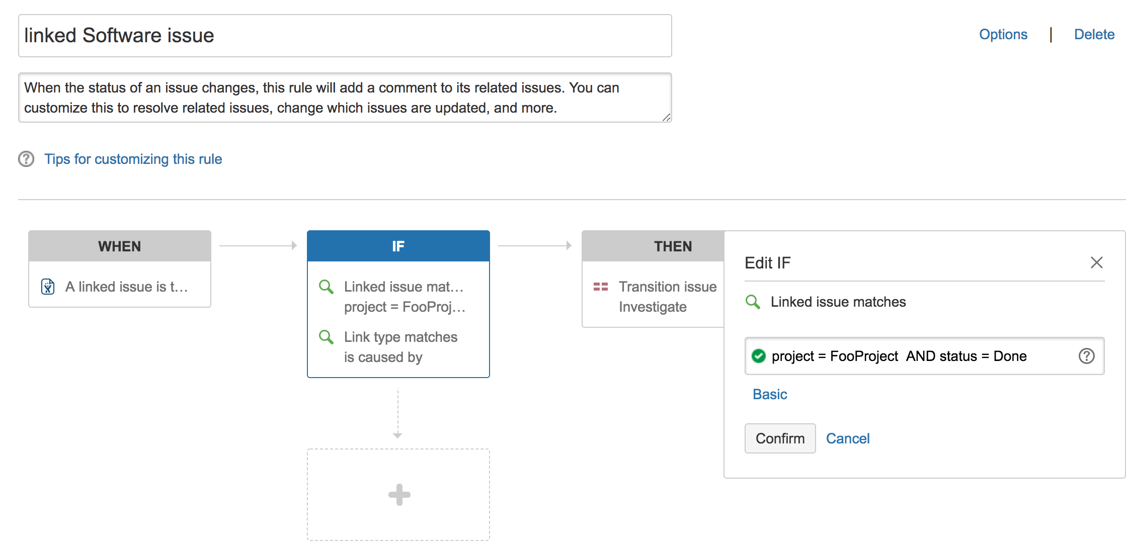 How do I transition a linked issue in Service Desk...