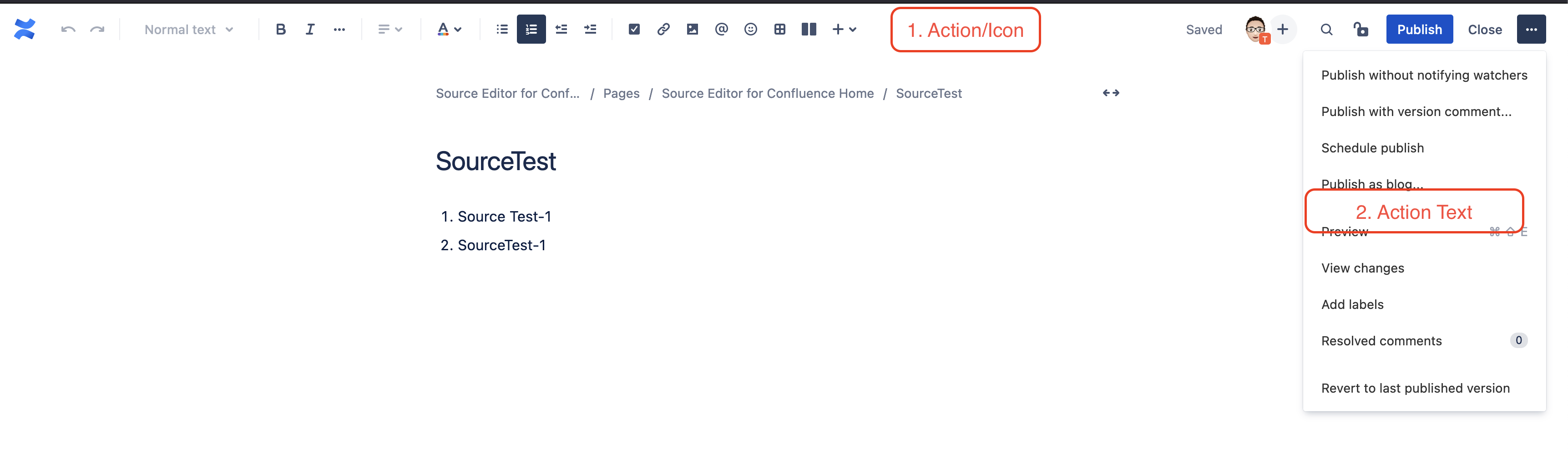 How to add an action menu in new confluence cloud ...
