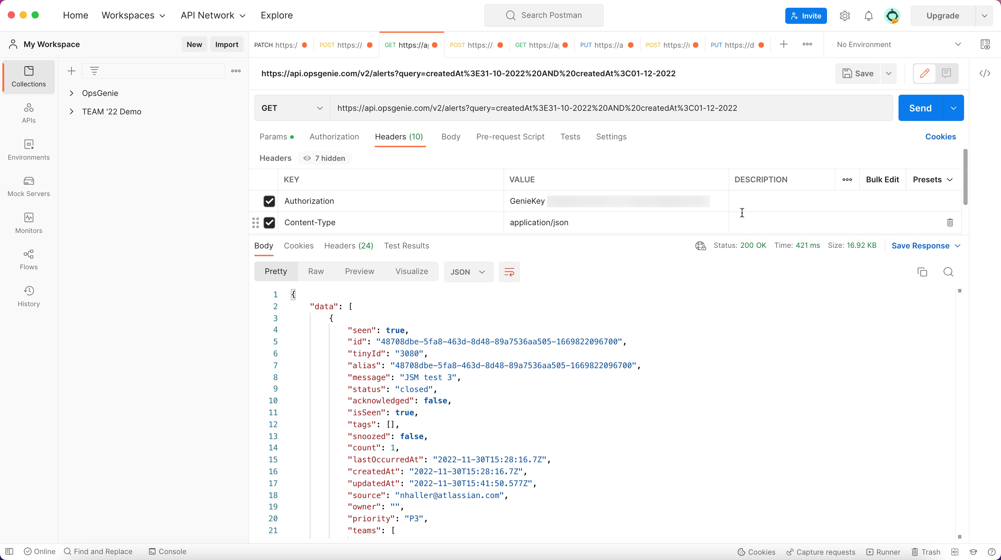 Solved: Any Opsgenie api's to get list of alerts based on ...