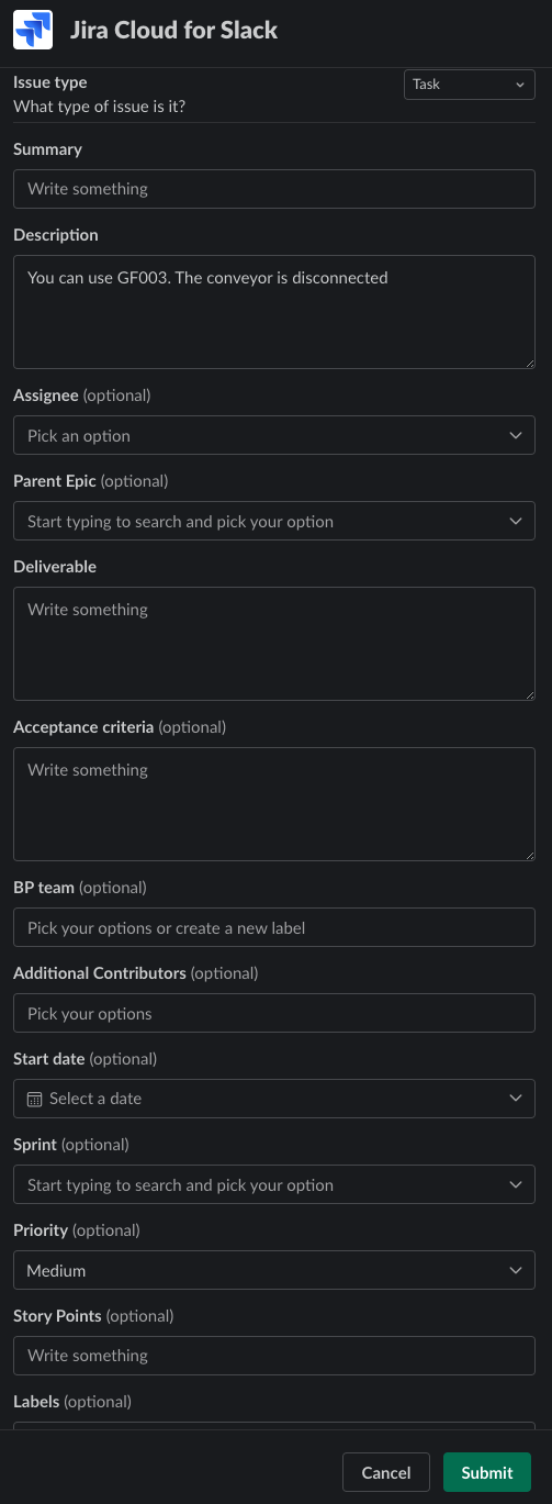 Jira Cloud integration for Slack does have same Is...