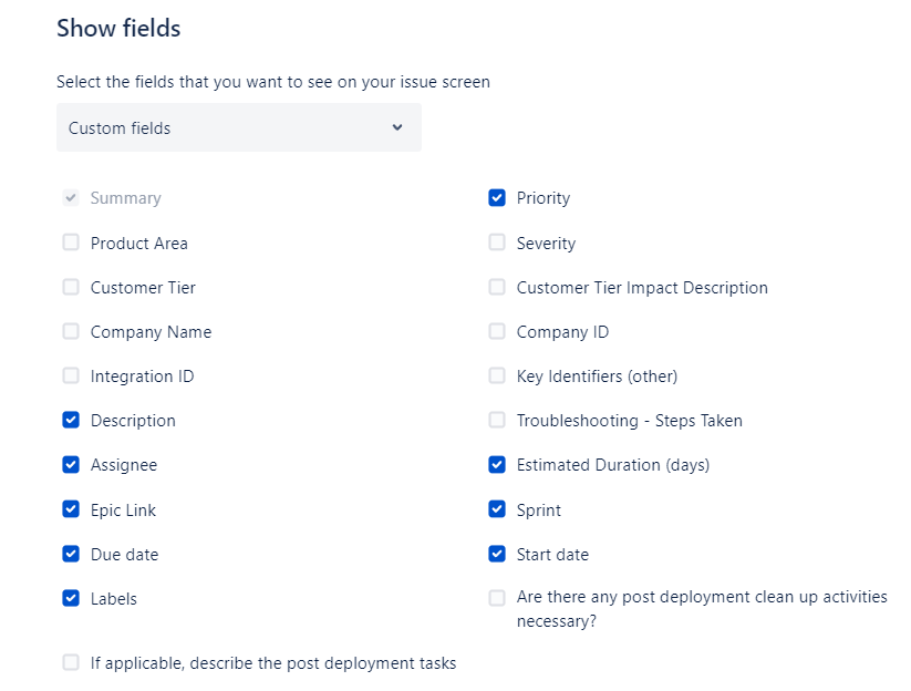 Solved: Custom fields disappearing from issue during creat...