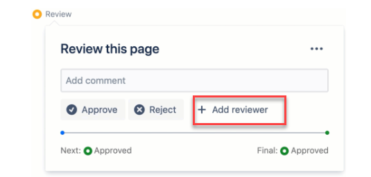 How to add reviewer option when reviewing a Conflu...