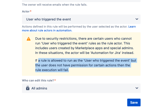 JSM Automation triggers a lot of Errors, but worki...