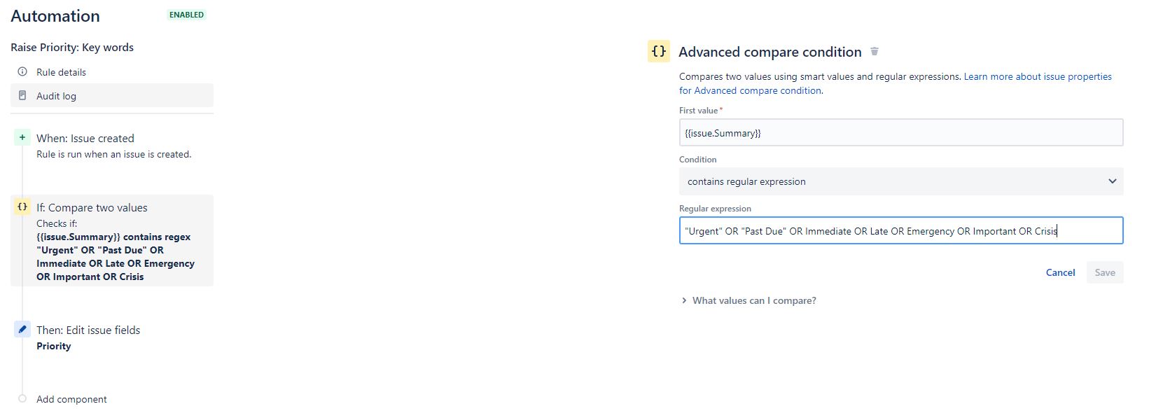 Solved: Automation based on multiple key words in regex