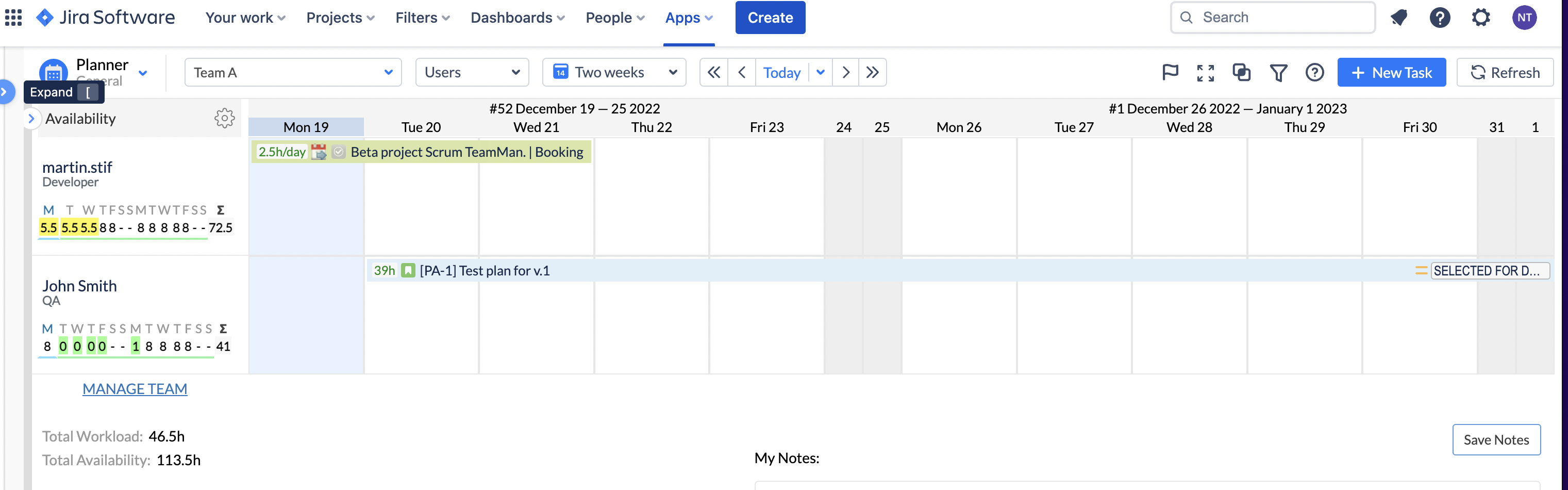 Best Template for Resource Planner