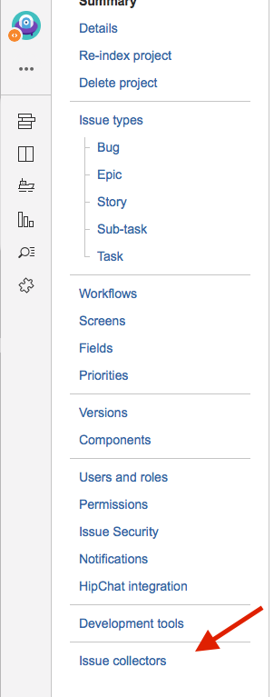 Using Issue Collectors to Create project issues