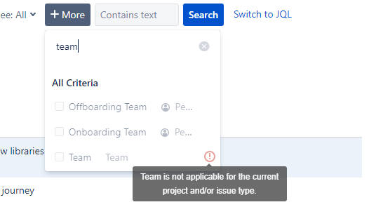 Solved: Filter for Board cannot use "Team"