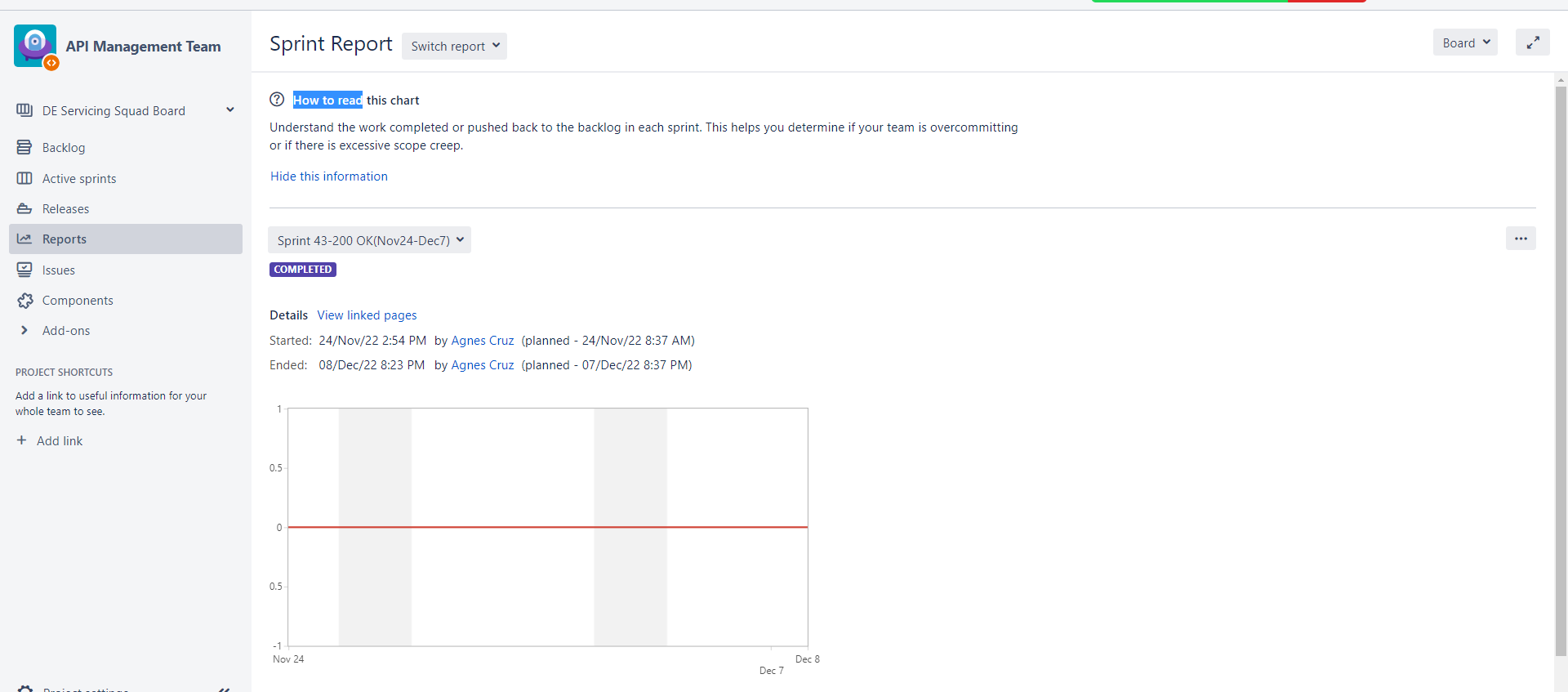 Solved: how to remove the existing sprint report without a...