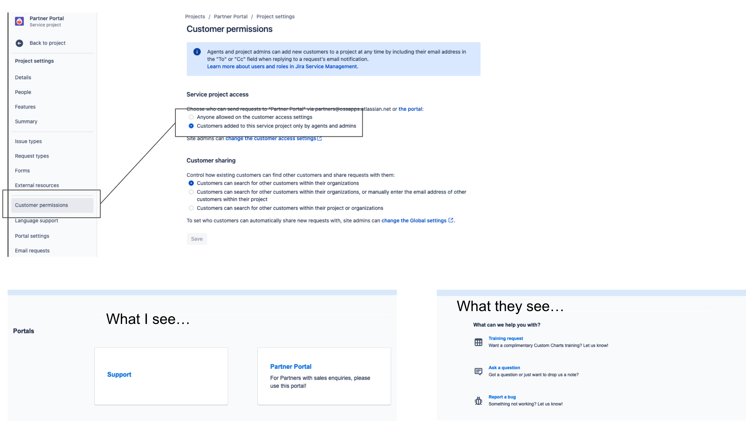Solved: Turn off Service Desk Portal per Project