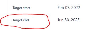 Track how many times the Target End date changed