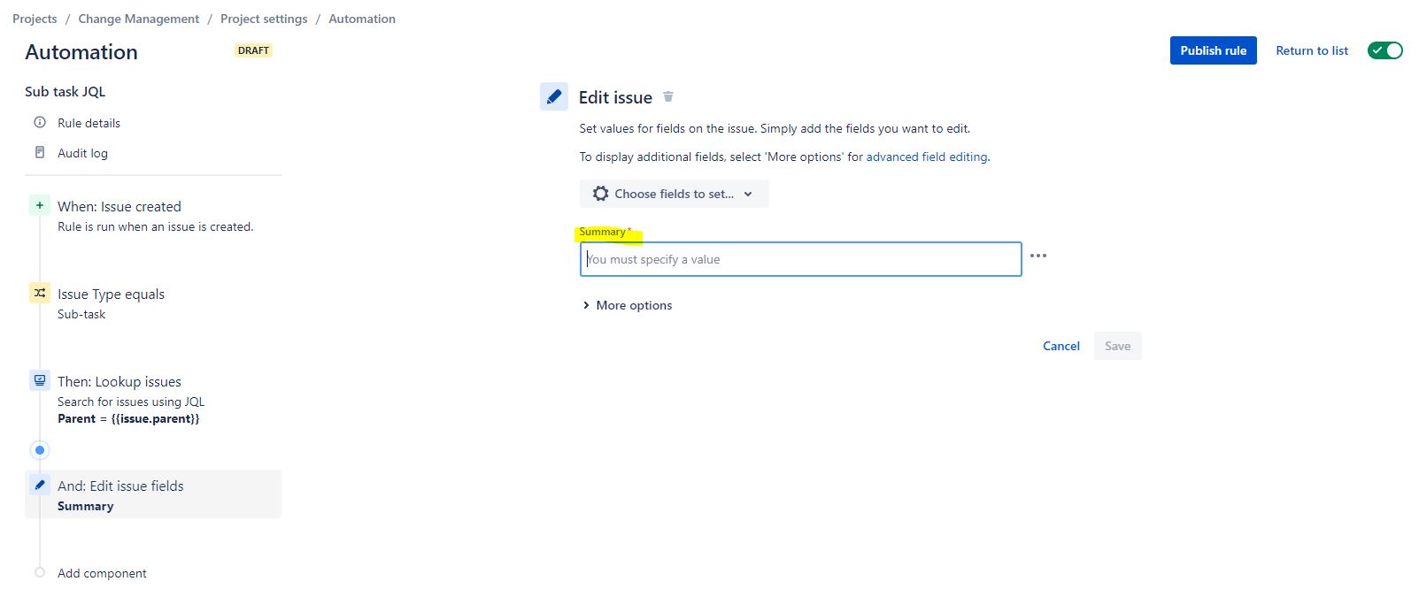 Sub-task naming conventions