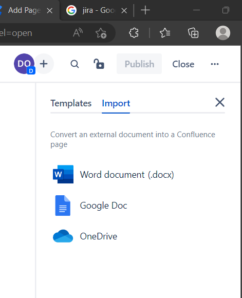 Get option to import word document and split by Wo...