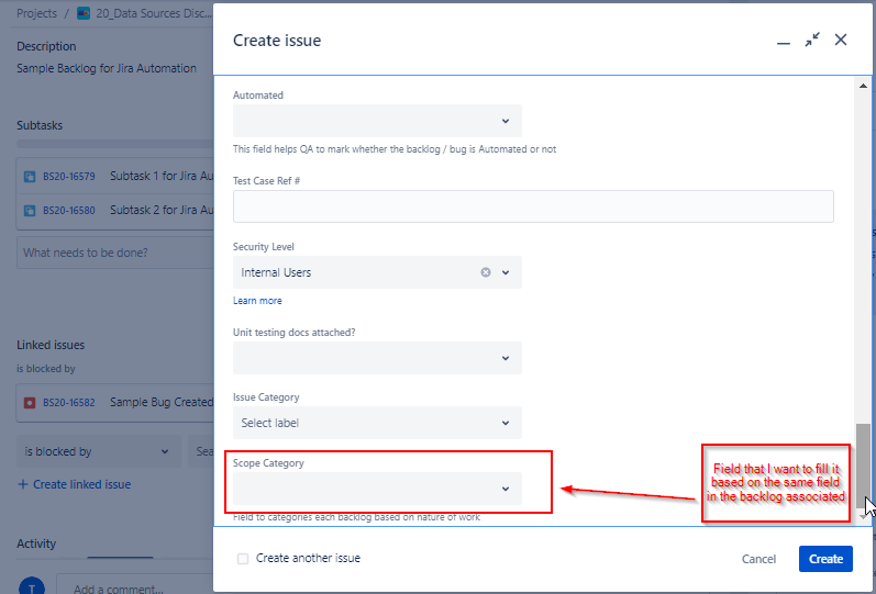 Auto Populate a field from backlog while creating ...