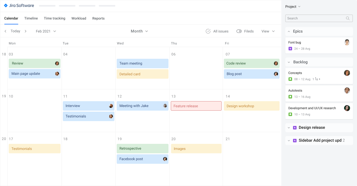 How can fix calendar for monthly view