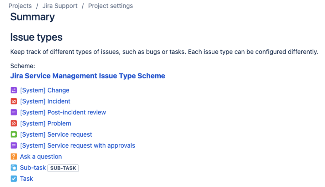 Change Issue Type Names to remove "[System] " from...