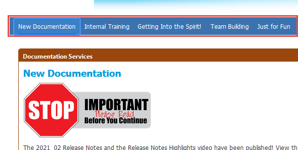 Creating Horizontal Navigational Item