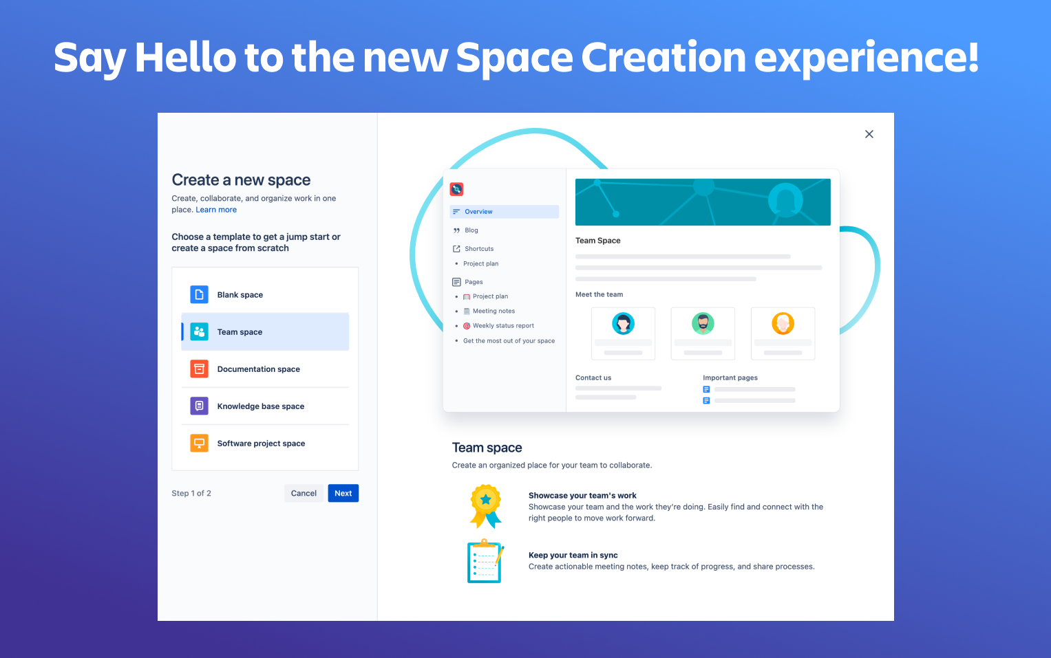 🎉 New year, new space creation experience - Atlassian Community