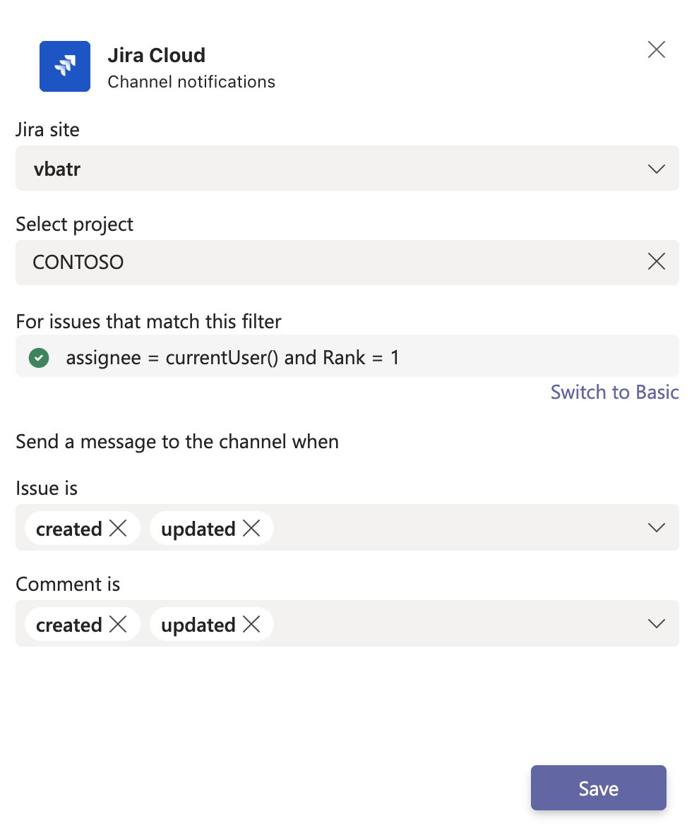 Channel notification in Microsoft Teams for Jira C... - Atlassian Community