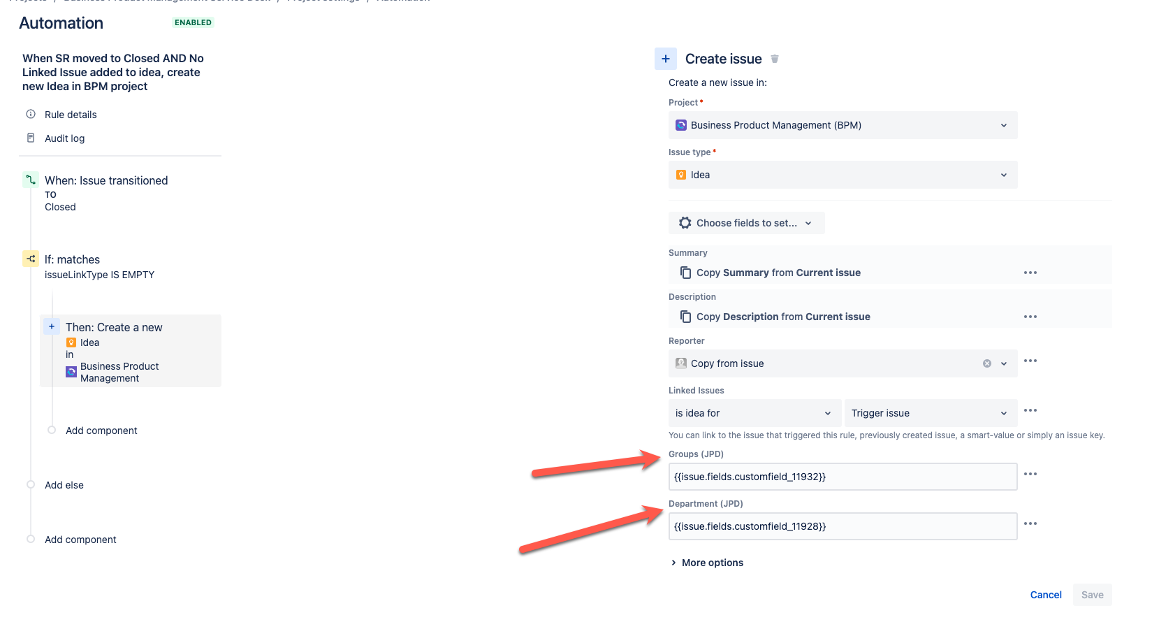 Creating Idea from JSM Project